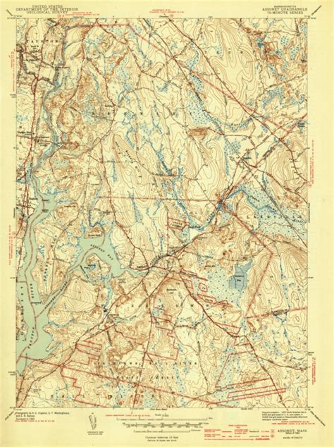Assonet Ma 1943 31680 Scale Map By United States Geological Survey