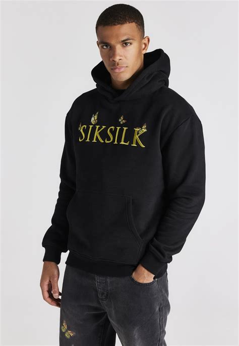 Siksilk Logo Oversized Hoodie Black Zalando