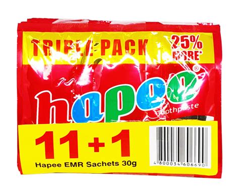Hapee Toothpaste Explosive Menthol Red Triple Pack 111 Packs X 30g