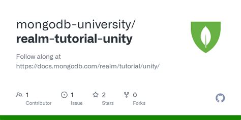 Github Mongodb Universityrealm Tutorial Unity Follow Along At