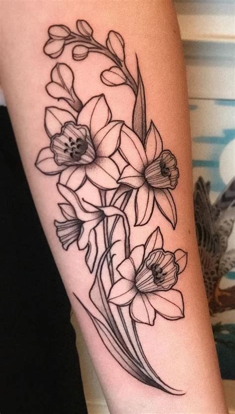 50 Meaningful Narcissus Flower Tattoos Symbolism Designs And Meanings
