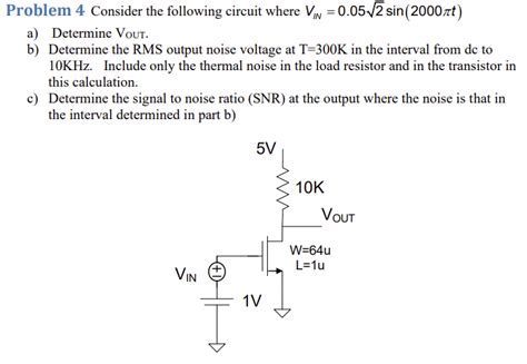 Solved A 0 5um Cmos Process With Key Parameters U