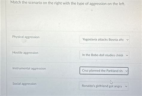 Solved Match the scenario on the right with the type of | Chegg.com