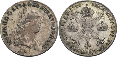 Habsburg Josef II 1780 1790 Kronentaler Mailand 1786 Ss MA Shops