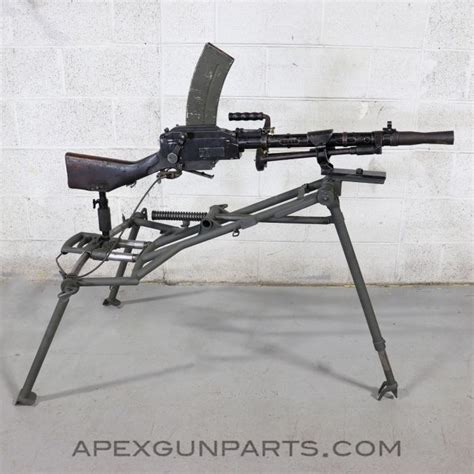 Madsen Display Machine Gun And Tripod Non Functional Wwii Metal 8x57