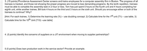 Solved 3. (15 points) Providence Assessment Center screens | Chegg.com