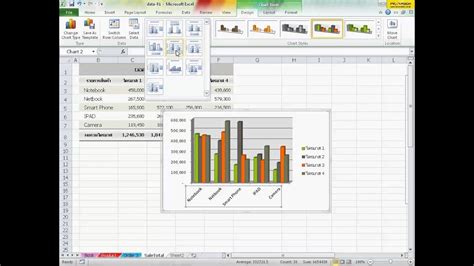 การใชงาน Excel 2010 ตอนท 22 สรางกราฟพนฐาน YouTube