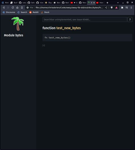 tests functions appear in documentation when using ` document private