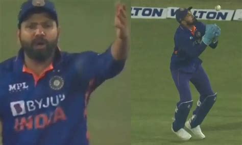 Ind Vs Ban Watch Angry Rohit Sharmas Reaction To Kl Rahuls Drop Catch