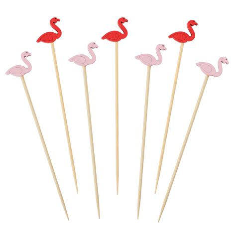 Bamboomn 59 Colorful Flamingo Cocktail Picks For Drinks And Food