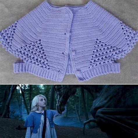 Handmade Luna Lovegood Crochet Cardigan Harry Potter Inspired Luna