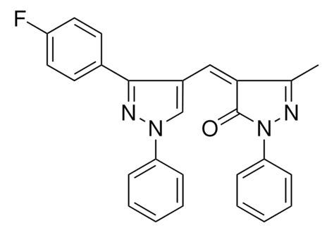 4 3 4 F Ph 1 Ph 1h Pyrazol 4 Ylmethylene 5 Me 2 Ph 24 Dihydro