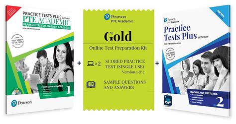 PTE Academic Practice Test Plus Volume 1 2 With Online Gold Test