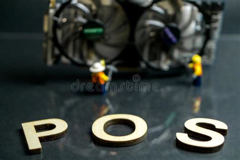 Ethereum Cryptocurrency Switching From Pow Gpu Mining To Pos Pos Sign With Graphic Card And