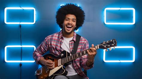 Premium Photo Young African American Musician Playing The Guitar Like