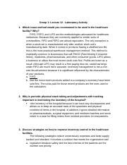 Group 1 Lecture Activity Docx Group 1 Lecture 12 Laboratory Activity 1 Which Issue