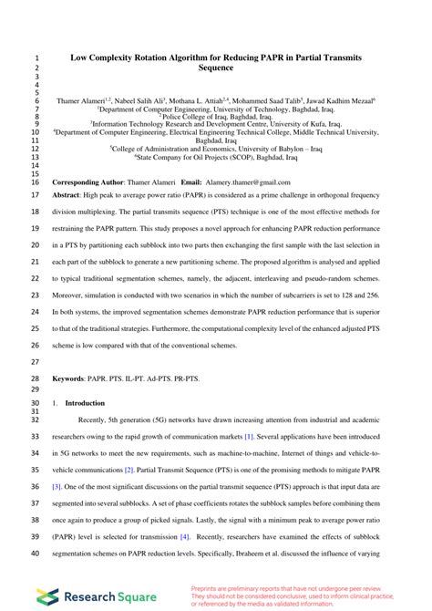 pdf low complexity rotation algorithm for reducing papr in partial