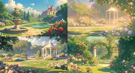 阳光下的玫瑰花园：动漫风格的春日遐想视频素材下载编号29625228光厂vj师网