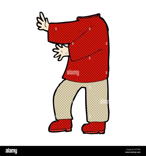 Retro style bande dessinée caricature corps masculin mix and match retro style bande dessinée