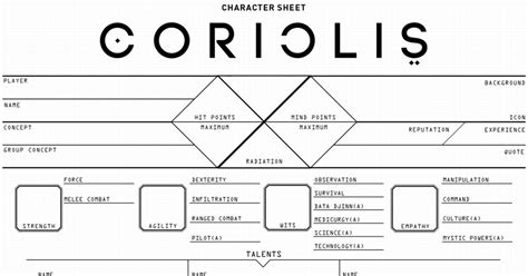 Redesigned Character Sheet Coriolisrpg