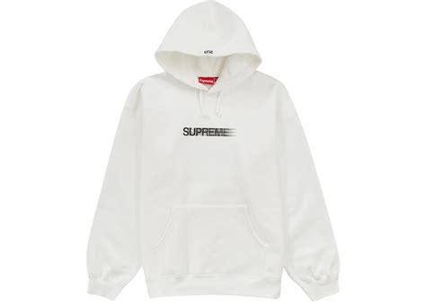 Supreme Motion Logo Hooded Sweatshirt Ss23 White Mens Ss23 Us