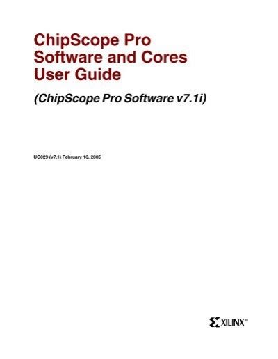 Xilinx Chipscope Software 71 User Guide