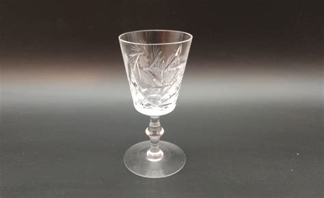 6 Pinwheel Crystal Wine And Sherry Glasses Etsy
