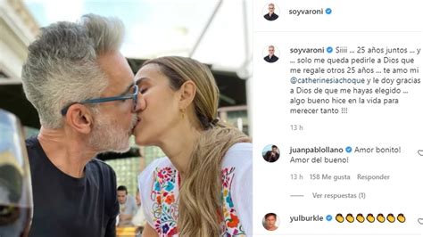 Romántico Mensaje De Miguel Varoni A Catherine Siachoque Por Sus 25