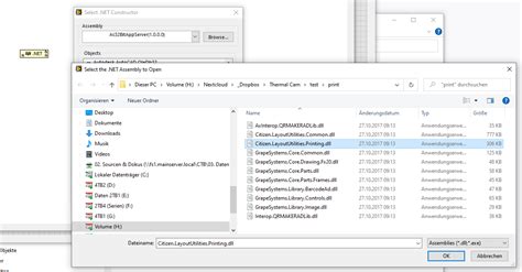 NET Citizen LayoutUtilities Printing Controller Open Open Fails