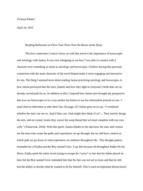 Reading Response 1 Pdf