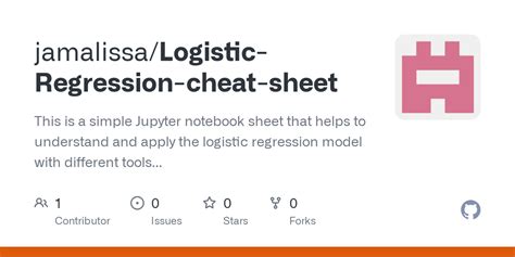 logistic regression cheat sheet logisticregression cheat sheet ipynb at