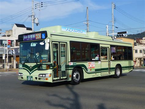 個別京都市バス2818 日野ブルーリボンシティハイブリッド LNG HU8JMGP2014 の写真画像 バスばっかのfotolife