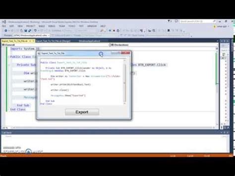 VB NET Export RichTextBox Text To Text File C JAVA PHP Programming Source Code