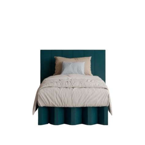 Yona Fold Out Cardboard Bed And Bedhead Bundle Forest Green Double