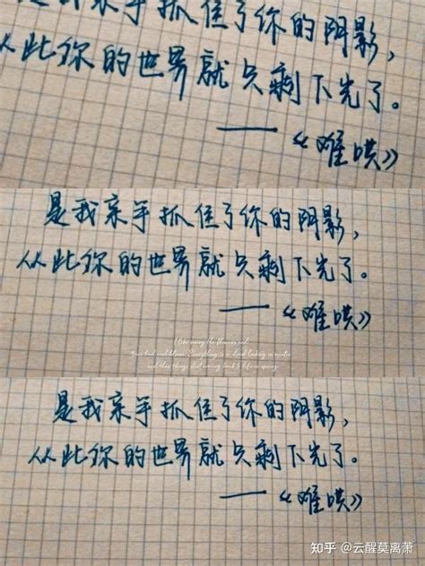 手写 知乎