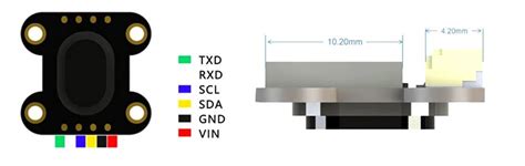 vl53l1x time of flight tof 4m laser ranging built in mcu algorithm i2c uart modbus tof400f