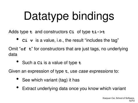 Ppt Lecture 2 Sml Building Of New Types Powerpoint Presentation