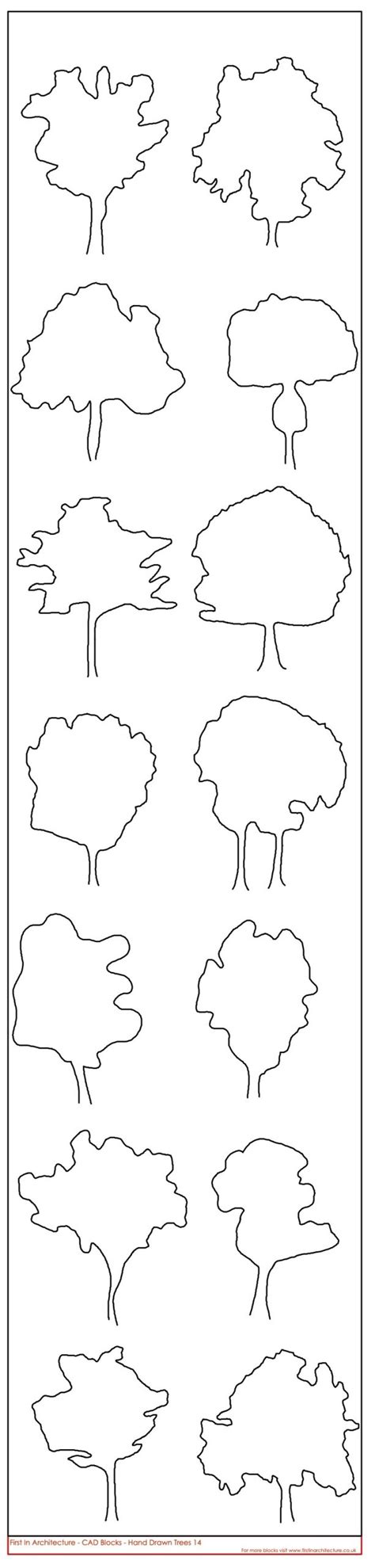 FIA Free Tree CAD Blocks 14