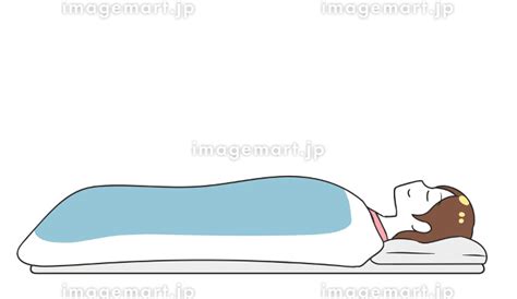 寝る 真横 布団 女性のイラスト素材 155229522 イメージマート
