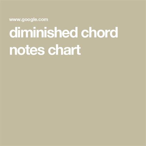 Diminished Chord Notes Chart Chart Notes
