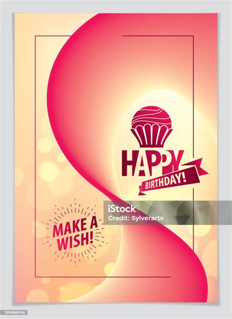 생일 행복 하 고 밝은 벡터 인사말 카드입니다 레터링 구성과 풍선 물결 유체 다채로운 모양 추상적인 배경을 함께 포함 되어 있습니다 A4 형식 적합 Cmyk 색상으로 인쇄