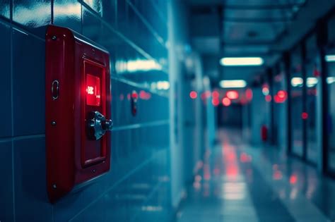 Premium Photo Alarm Fire System For Building Security And Protection Generative Ai