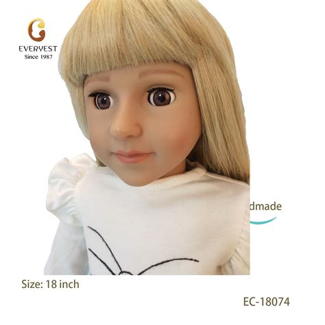 China Factory Vinyl American Doll With Soft Cloth Body American Girl