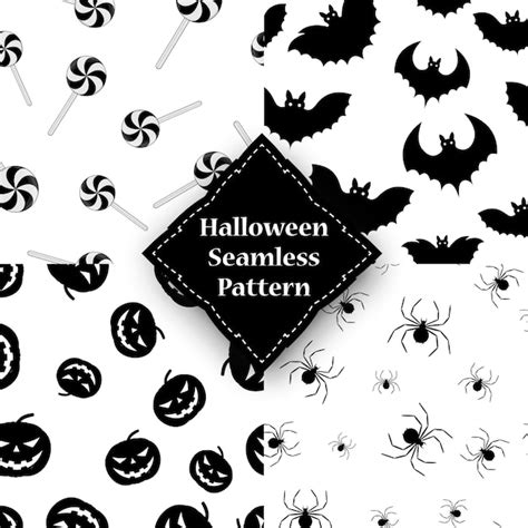 Premium Vector Spider Pumpkin Spider And Bat Seamless Pattern