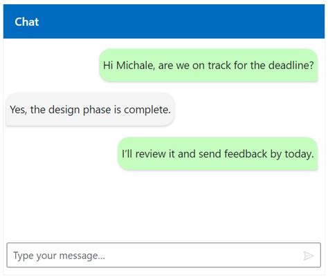 templates in asp core chat ui control syncfusion