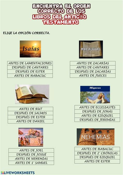86062 Orden De Libros Del Antigüo Testamento