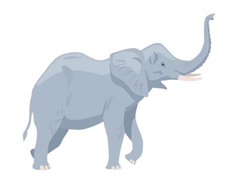 Premium Vector Gray African Elephant Concept
