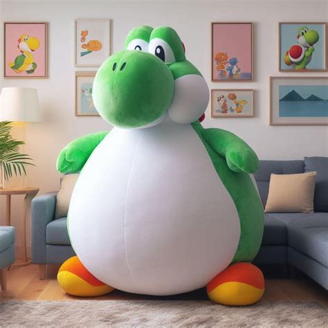 Fat Chubby Yoshi Plush Official Nintendo Product Life Sized Chonky