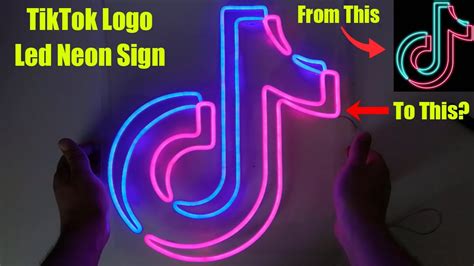 TIKTOK Led Neon Sign With Two Colors Pink And Blue YouTube