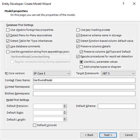 Creating Model Using Model First Approach